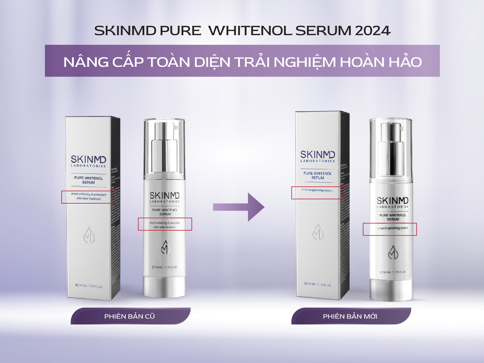 SkinMD Pure White Serum 2024 được nâng cấp gì?
